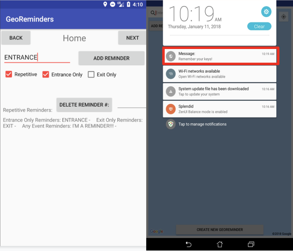 Geo-based Reminders App – Sean Cavalieri